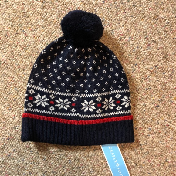 Draper James | Accessories | Draper James Fair Isle Pom Hat Nassau Navy ...